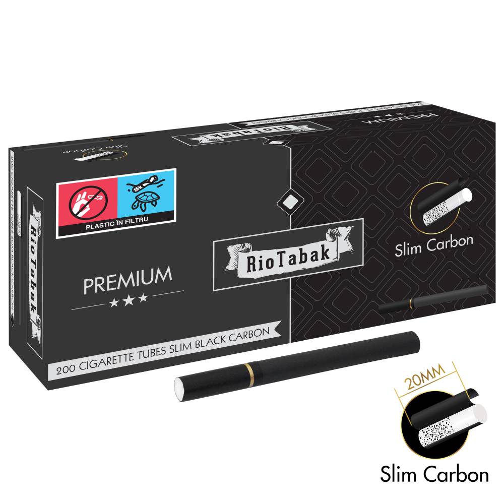 Tuburi tigari riotabak SLIM 200 black