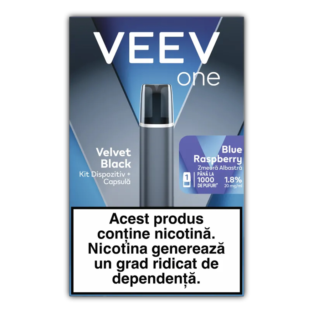 Starter Kit VEEV ONE Velvet Black - Blue Raspberry